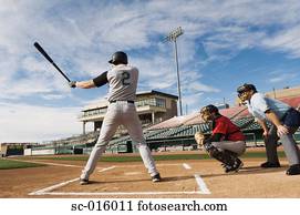 Baseball player sliding into home plate Stock Photo | sc-016018 ...