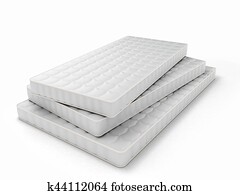 Photograph of a stack of various coloured single bed mattresses Stock ...