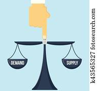 Stock Images of Supply and Demand Balance Scale Economics Principles ...