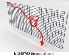 Arrows indicating profit and loss Clip Art | k1308301 | Fotosearch