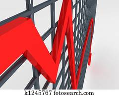 Arrows indicating profit and loss Clip Art | k1308301 | Fotosearch