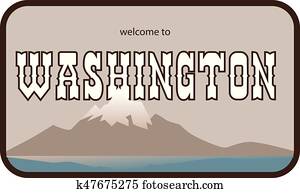 Welcome to Washington State Sign Stock Photo | u19538399 | Fotosearch