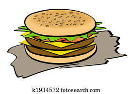 Chicken Parmesan Sandwich Drawing | chicken-parmesan-sandwich | Fotosearch