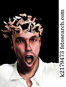 Headshot of man with bluetooth ear piece Stock Illustration | u11736194 ...