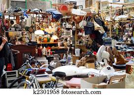 Flea market stand Stock Image | is061-053 | Fotosearch
