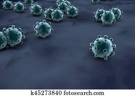 How Viruses Infect Cells Unlabeled Clipart | 9775b | Fotosearch