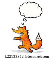 Wild fox chasing rabbit Stock Photo | is250-227 | Fotosearch