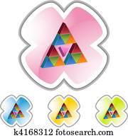 Pink Triangle Clipart | k4183145 | Fotosearch