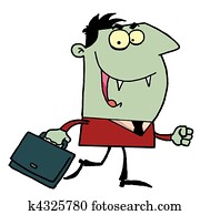 Retro businessman in full suit with briefcase Clipart | u28855445 ...
