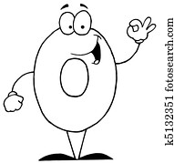 Clipart of , 0, number, numeral, swash, zero, u13525442 - Search Clip ...