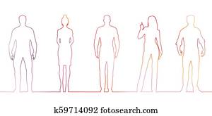 Empowered woman Drawing | vmo0012 | Fotosearch