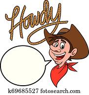 Howdy Clip Art | howdy | Fotosearch
