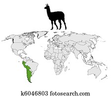 Drawing of a llama Stock Illustration | glo0039 | Fotosearch
