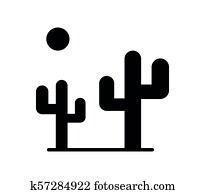 Cactus and Sun Clipart | u23653784 | Fotosearch