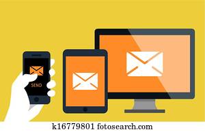 Computer with phone Clipart | cr01p015 | Fotosearch