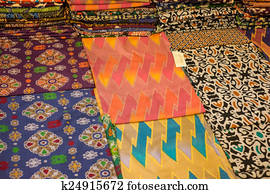 Mauritius Island, batik fabrics Stock Image | f0000282 | Fotosearch