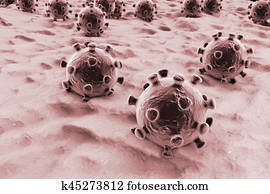How Viruses Infect Cells Unlabeled Clipart | 9775b | Fotosearch