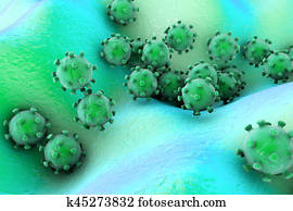 How Viruses Infect Cells Unlabeled Clipart | 9775b | Fotosearch