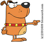 Dog pointing Clipart | dog01x014 | Fotosearch