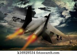 Jet Fighter Aircraft Mesh Stock Illustration | k11792498 | Fotosearch