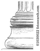Architecture - Ancient Greece - line art Detail Classical Triglyph ...