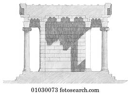 Architecture - Ancient Greece - line art Detail Classical Triglyph ...