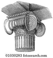 Architecture - Ancient Greece - line art Detail Classical Triglyph ...