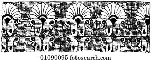 Patterns & Motifs - line art Assyrian Ornament c. 1300BC Assyria is an ...