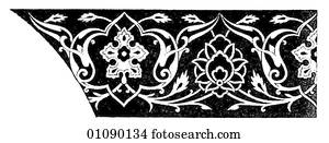 Patterns & Motifs - line art Persian Tile Panels (1500-1700) Persia is ...