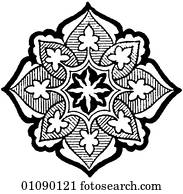 Patterns & Motifs - line art Persian Tile Panels (1500-1700) Persia is ...