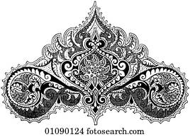 Patterns & Motifs - line art Persian Tile Panels (1500-1700) Persia is ...