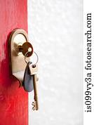 Close-up of front door of traditional Victorian house Stock Photograph ...
