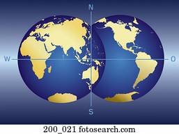 Unmarked Map Of The World