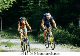 Two cyclists riding together. Stock Image | is615-050 | Fotosearch