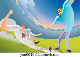 Blue Jay playing Baseball Stock Illustration | bluejay014 | Fotosearch