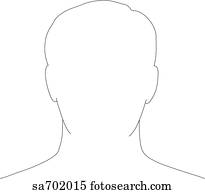 Outline of the head and neck. Drawing | sa101033 | Fotosearch