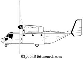 V-22 osprey top Clip Art | 03p0549 | Fotosearch