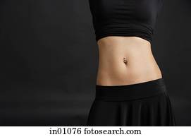 Pictures of Belly Button, Chinese Ethnicity, Black Hair, Asian ...