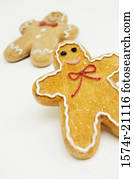 Close-up of two gingerbread men Stock Photograph | 1574r-21116 | Fotosearch