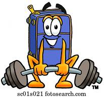 Computer lifting weights low Clipart | cr01s021 | Fotosearch