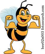 Bumble Bee 2 Running Clip Art | bee02x001 | Fotosearch