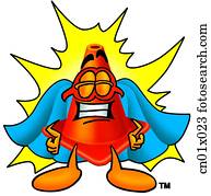 Construction Safety Cone With Megaphone Clip Art | cn01x011 | Fotosearch