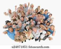 Crowd of people pointing Stock Photo | u19764988 | Fotosearch