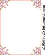 Blue Swirl Line Border Clip Art | u12173899 | Fotosearch