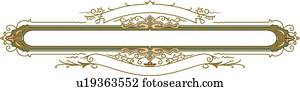 Gold heart header Clip Art | u18995297 | Fotosearch