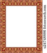 Gold floral pattern Clipart | u10862134 | Fotosearch