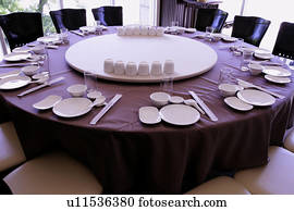 Table setting in chinese restaurant Stock Image | u15576920 | Fotosearch