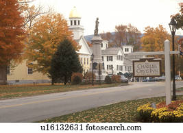fall, Manchester, VT, Vermont, Fall decorations outside The Jelly Mill ...