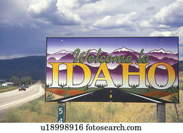 Welcome to Idaho Sign Stock Image | u10546413 | Fotosearch