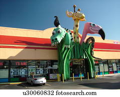 Orlando, FL, Florida, gift shop, Disney souvenirs, giant mermaid Stock ...